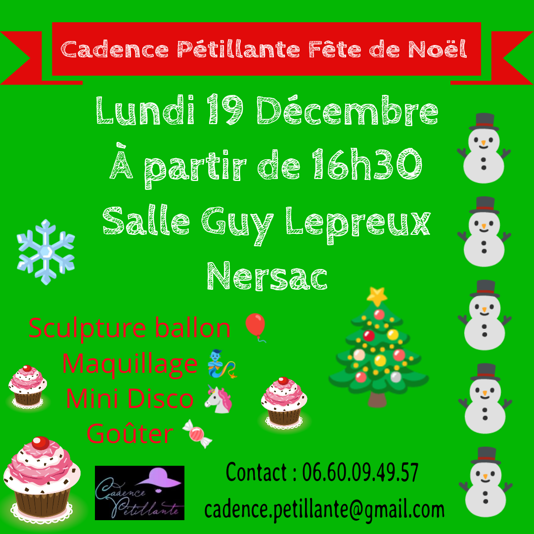 Fête de Noël avec Cadence Pétillante - Mairie-Nersac